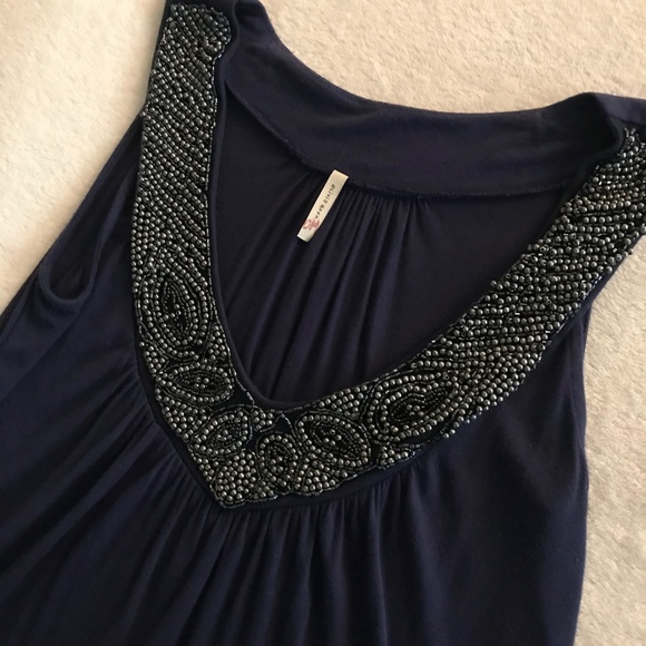Olivia Moon | Tops | Beaded Vscoopneck Tank | Poshmark